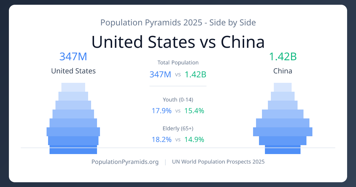 USA vs China Demographics: Population Pyramid Analysis 2025 ...